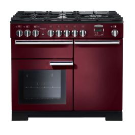Rangemaster Professional Deluxe 110 Dual Fuel Range Cooker - Cranberry
